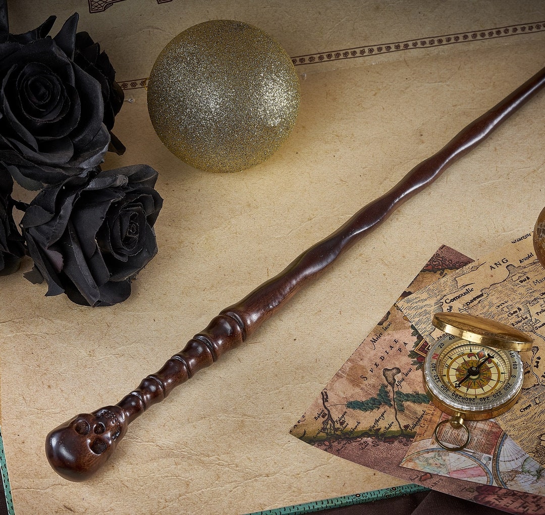 Death Eater Skull Wand Wooden Skull Wand, Wand Wood, Suitable for ...