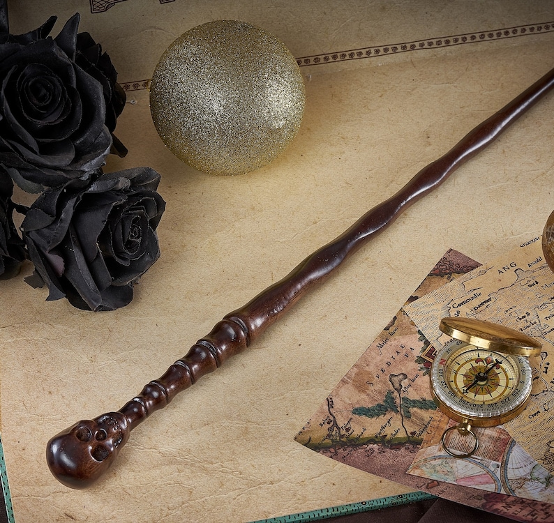 Death Eater Skull Wand Wooden Skull Wand Wand Wood Harry - Etsy