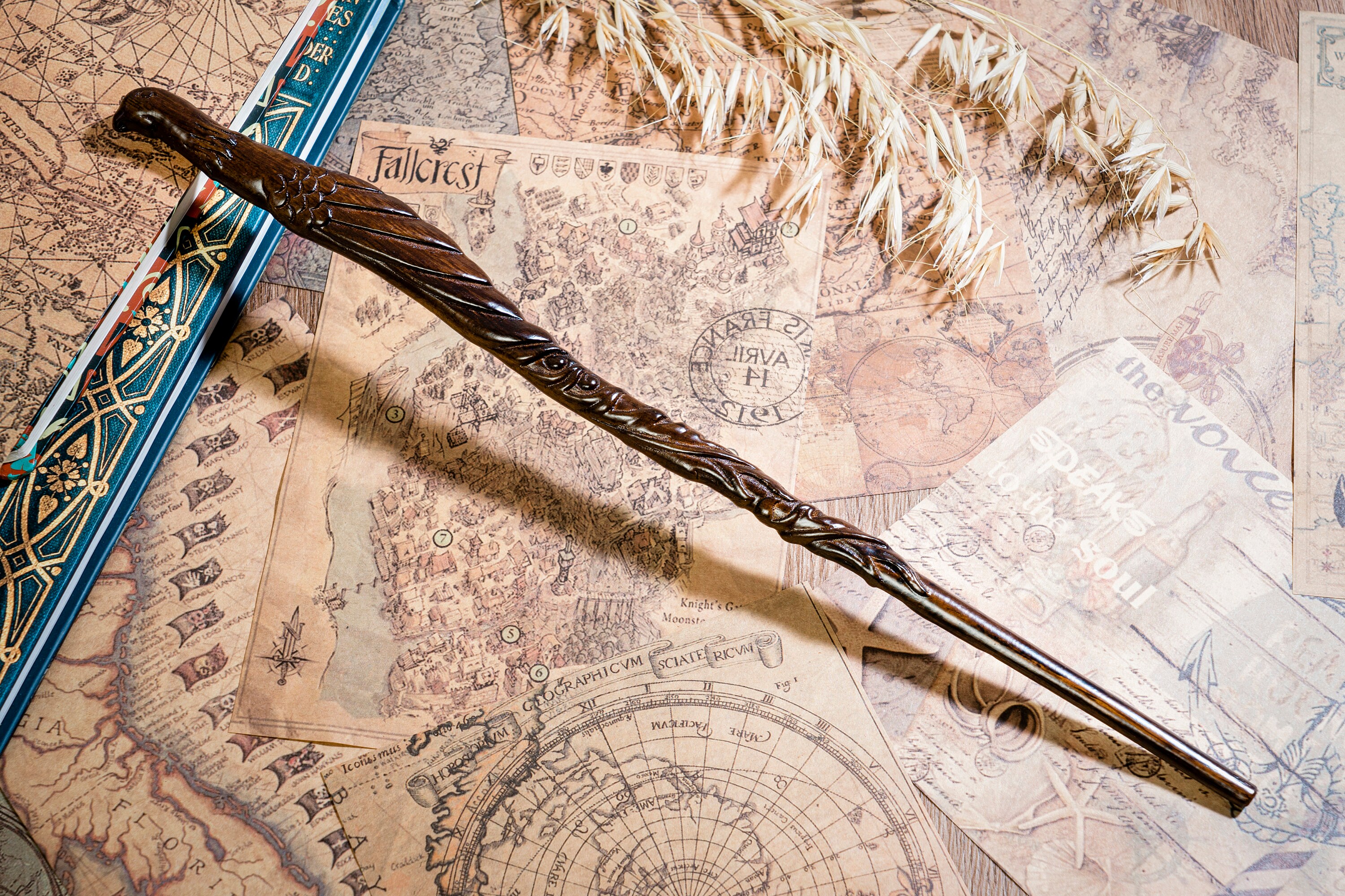 Wooden Wands Hand-carved Wands Handmade Wooden Bird Magic - Etsy