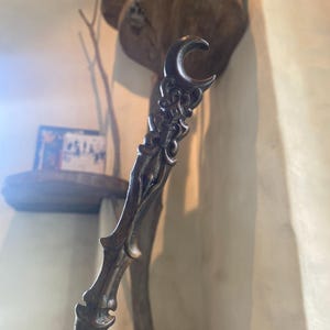 Handcrafted Wooden Magic Wand Set: Moon & Sun Angel Wands - Etsy