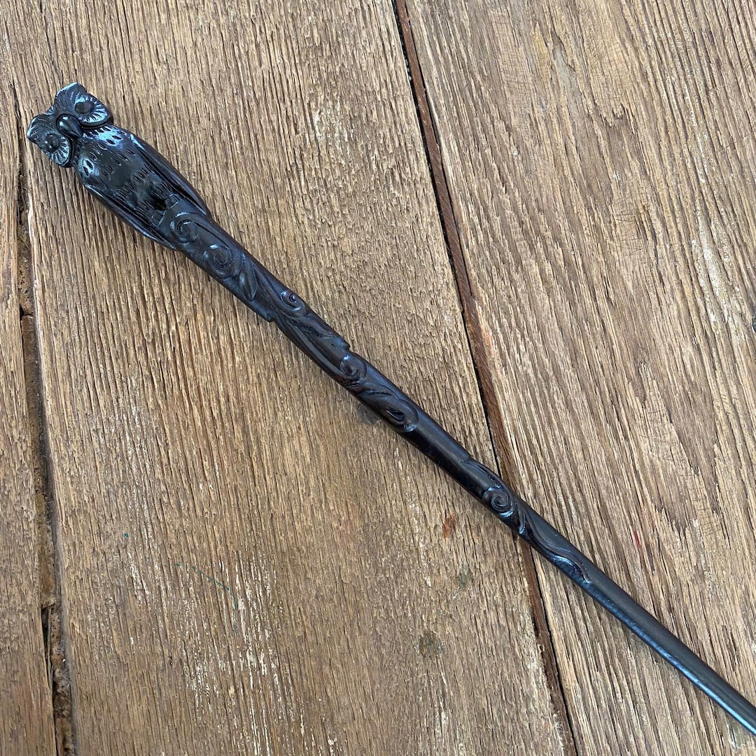 Owl Wooden Wands, Wooden Hand-carved Wand, Wizard Wand, Gift Wooden ...