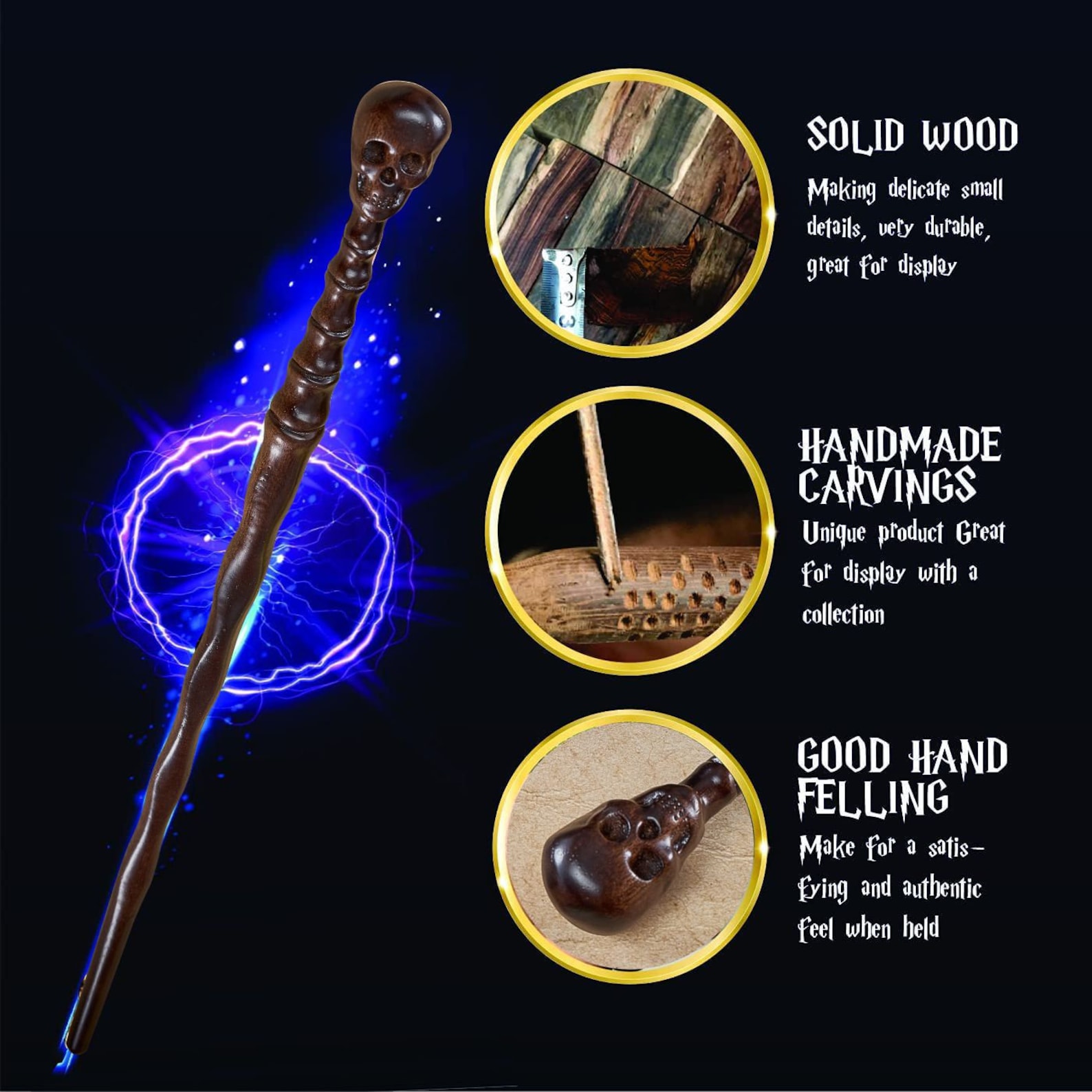 Death Eater Skull Wand Wooden Skull Wand Wand Wood Harry - Etsy