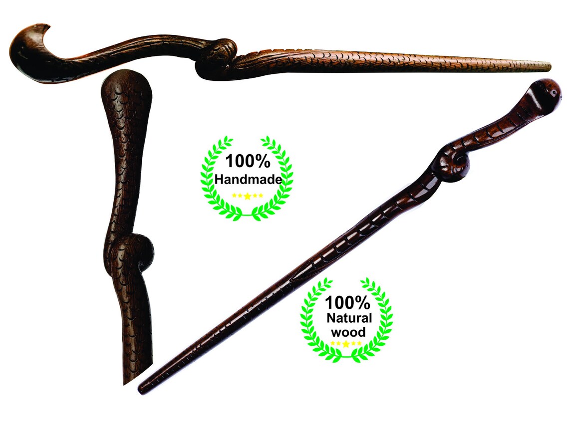Snake Wooden Wands Hand-carved Wands Handcrafted Snake Wand - Etsy