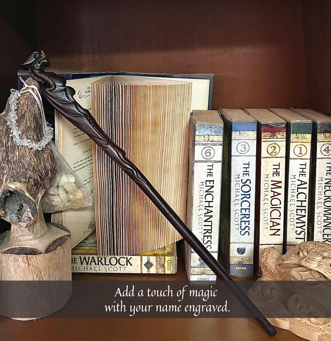 Personalized Wooden Magic Wand – Custom Name Engraved | Hand-carved ...