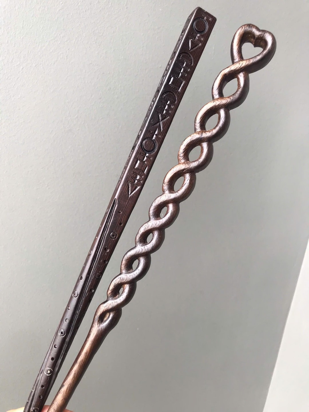 Hand Carved Wooden Heart Wands & Sirius Black Magic Wands | Perfect ...