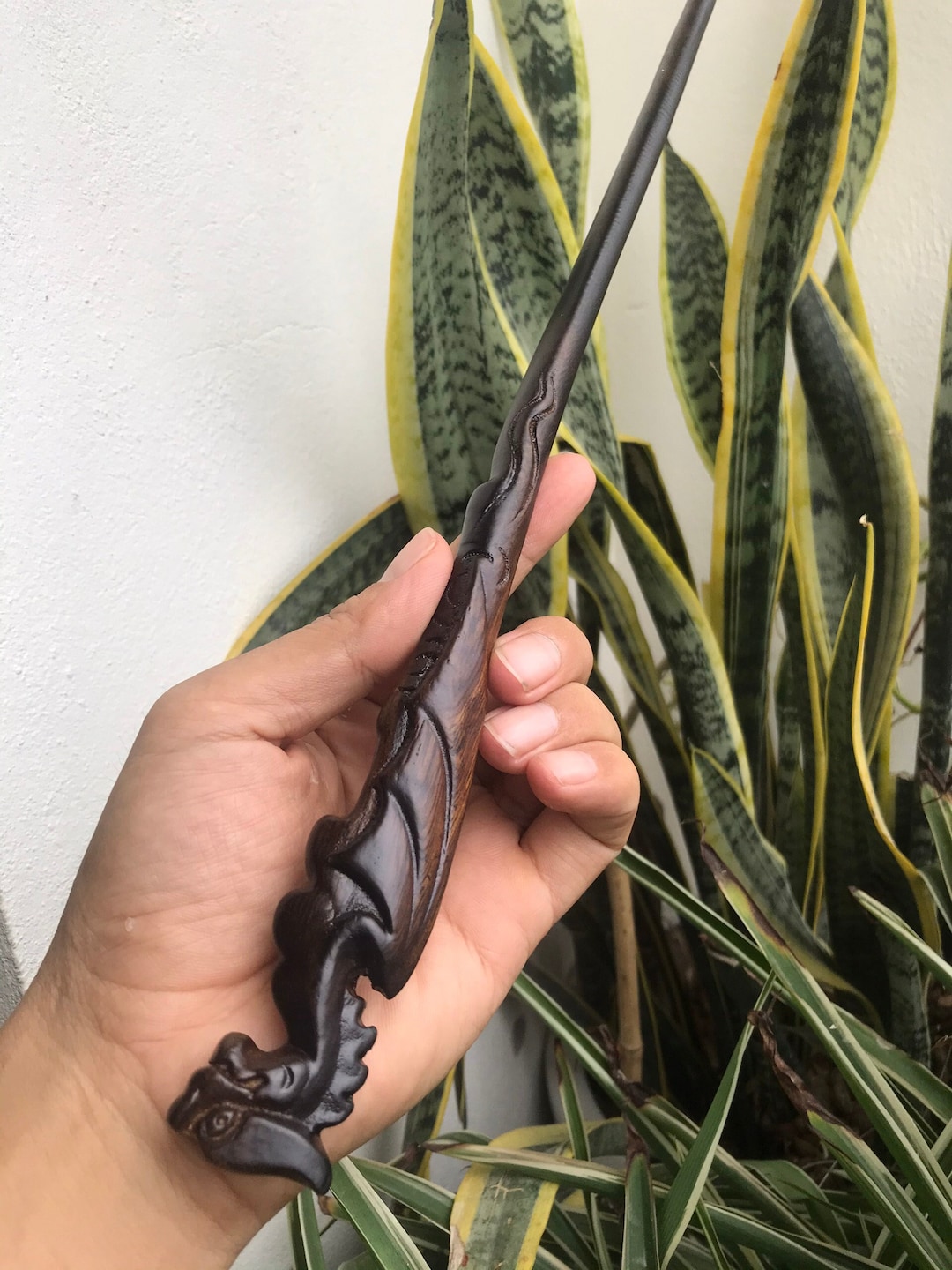 Dragon Wooden Wizard Wand, Hand-carved Wands, Handmade Wand | Beautiful ...