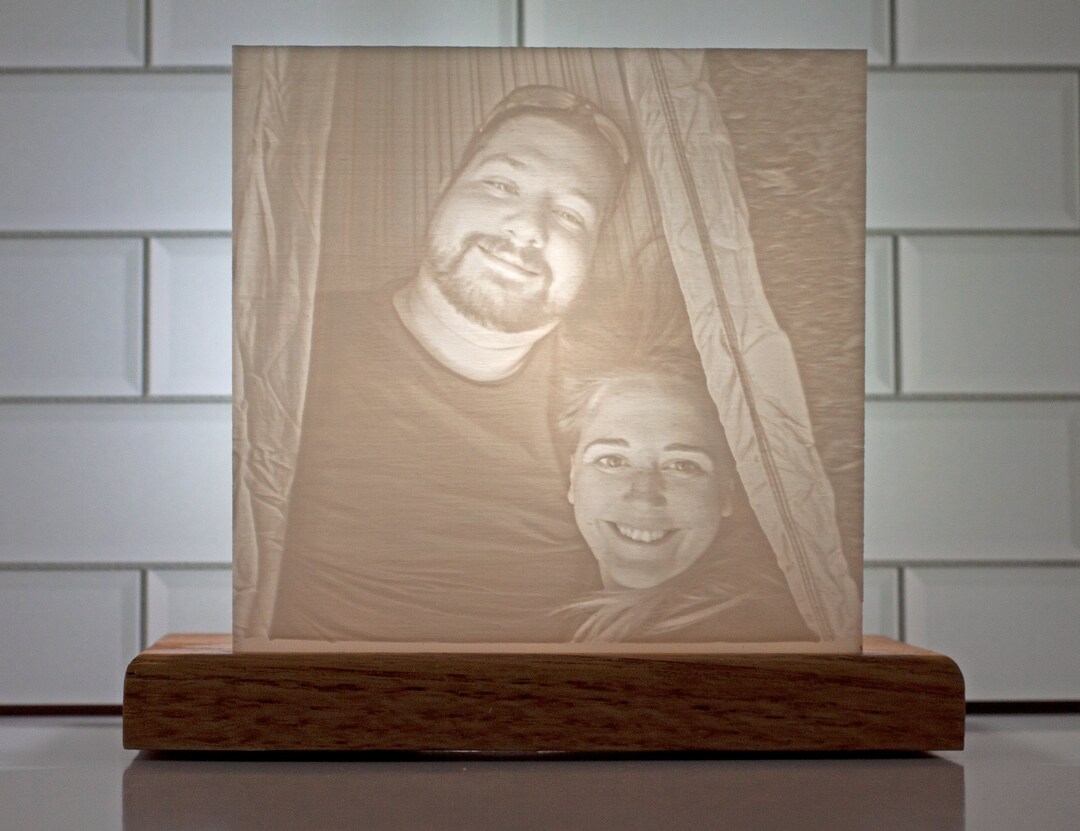 Personalized LED Lighted Lithophane Photo | Anniversary Gift ...