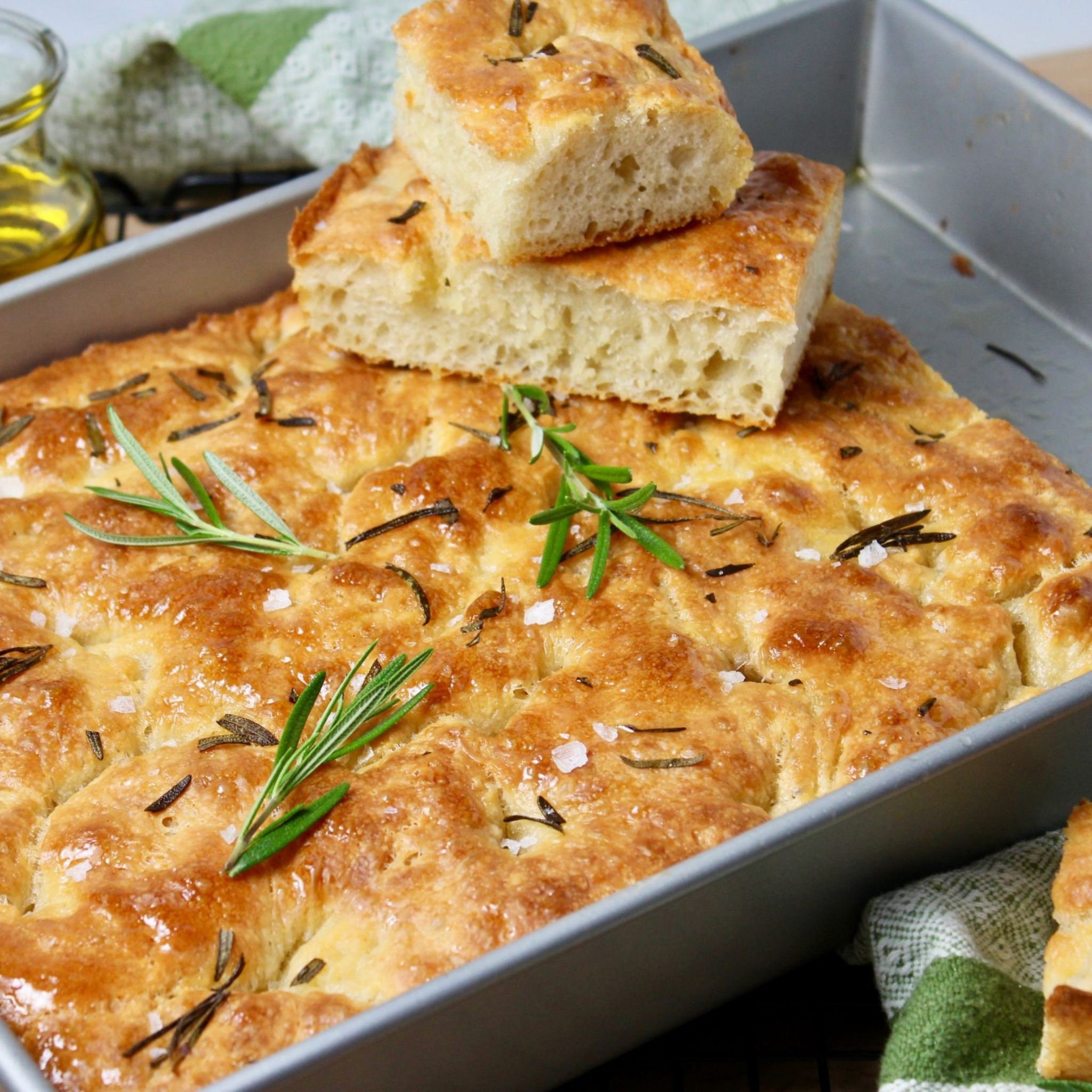 Garlic & Rosemary Focaccia Bread Mix -double Batch Makes 2 Loaves Bake ...