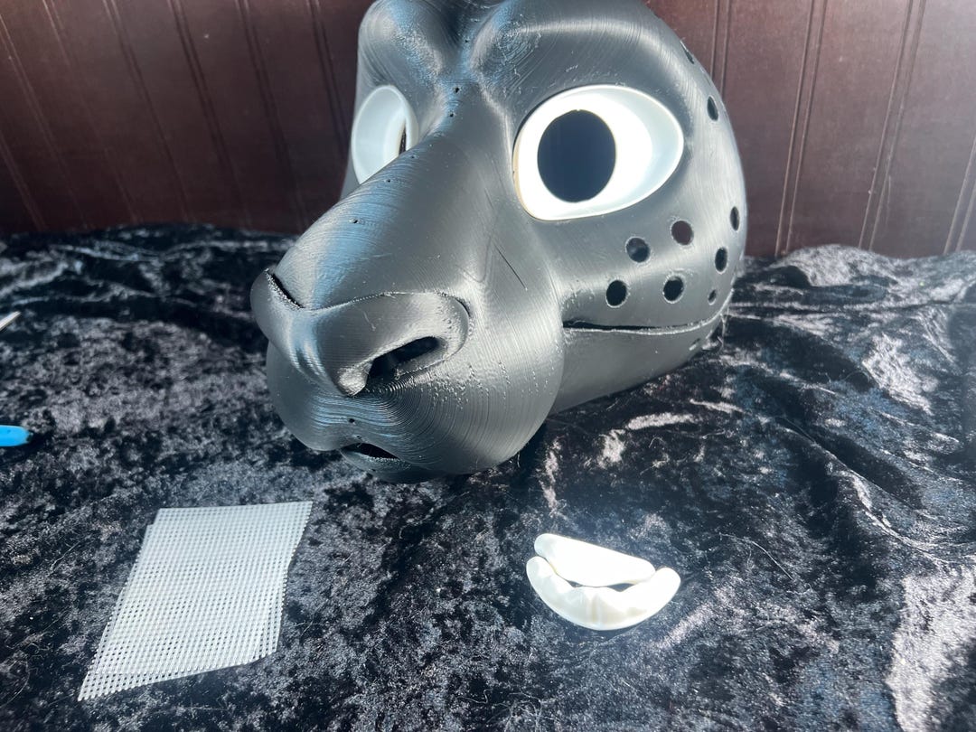 Kangaroo Fursuit Base Teeth, Eyes Nose Eyelids and Mesh - Etsy