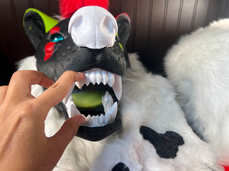 Realistic Wolf Fursuit Head Mini Partial Premade Head Tail and Paws and Bage and Base - Etsy ...