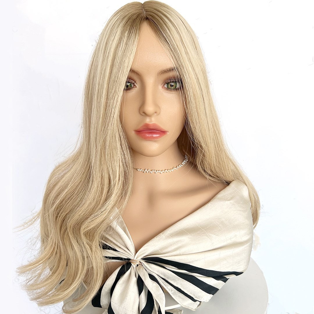 Ready to Ship Isabelle Blonde Dimensions Silk Human Hair Topper Pick ...