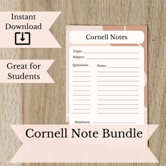 Cornell Note Bundle - Etsy