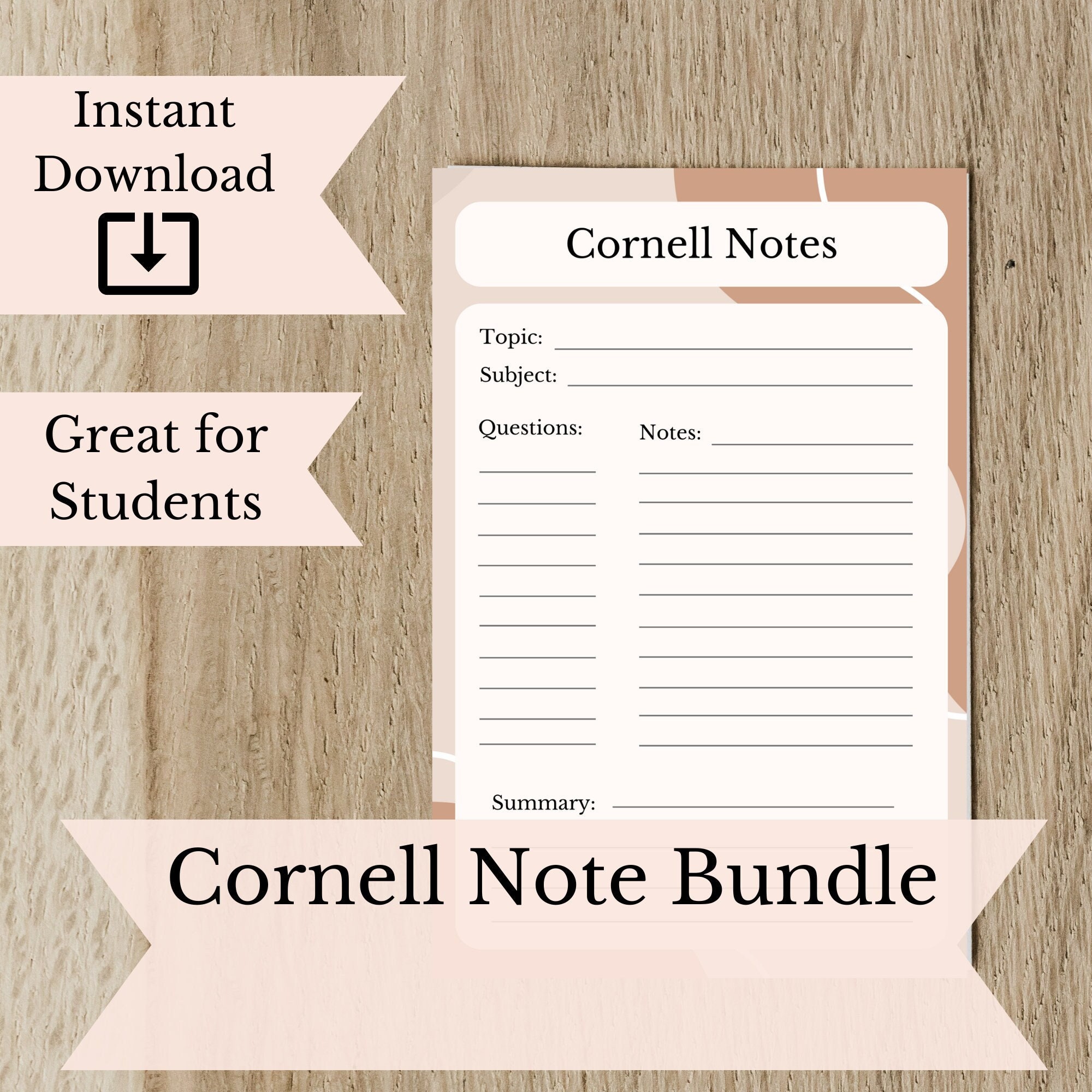 Cornell Note Bundle - Etsy