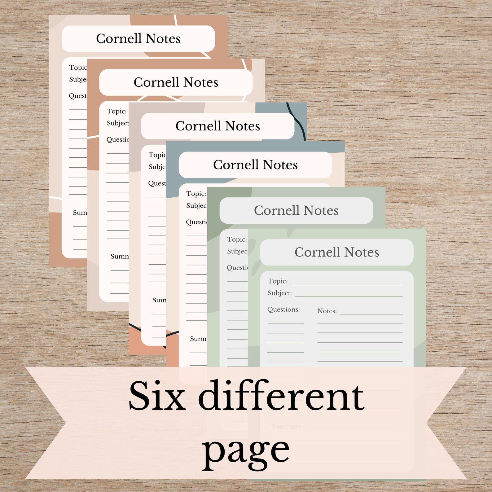 Cornell Note Bundle - Etsy