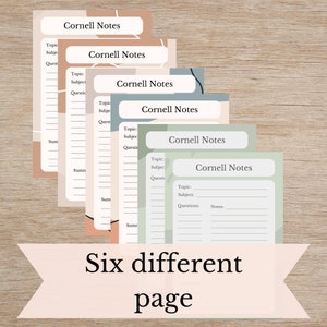 Cornell Note Bundle - Etsy