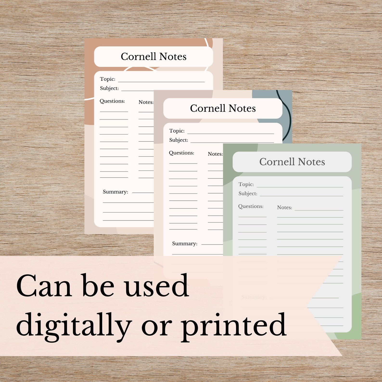 Cornell Note Bundle - Etsy