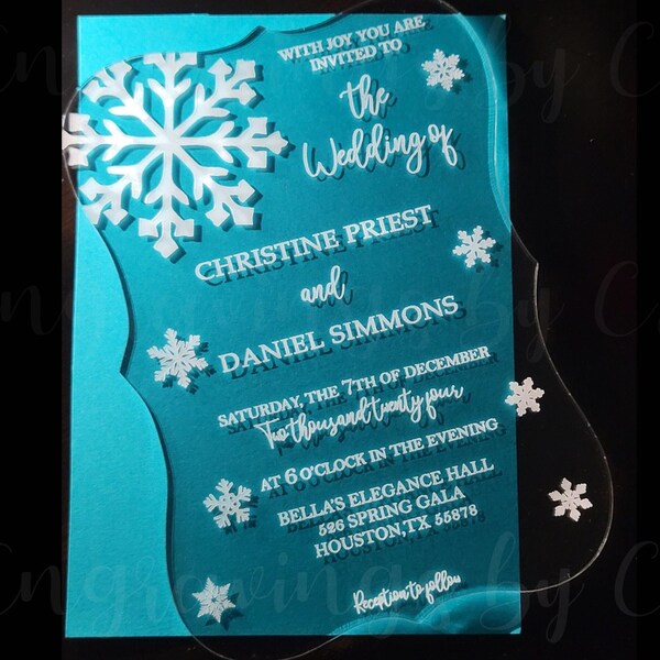 Acrylic Engraved Invitations - Etsy
