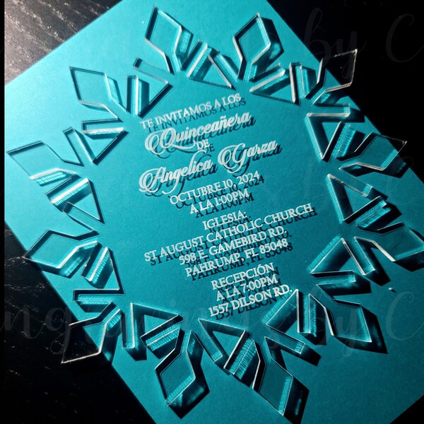 Snowflake Invite - Etsy
