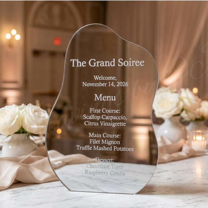 Acrylic Menus - Etsy