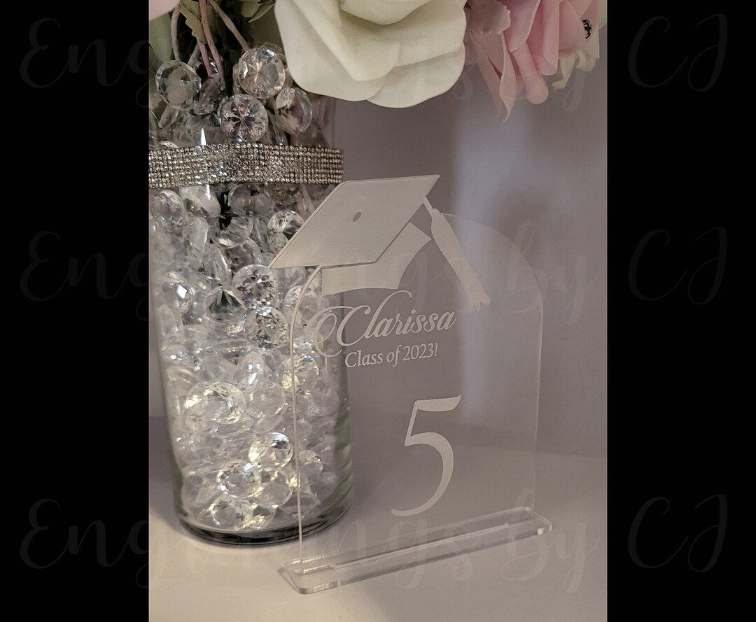 Graduation Table Numbers, Table Decor, Acrylic Wedding Table Number ...