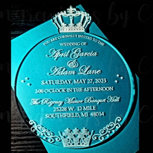 Royal Wedding Acrylic Custom Invite, Wedding Invite, Party Invites ...
