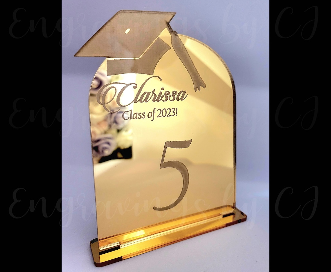 Graduation Table Numbers, Table Decor, Acrylic Wedding Table Number ...