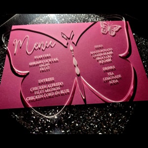 Quinceañera Menu Acrylic, Wedding Menu, Bar Menu, Clear Acrylic Menu ...