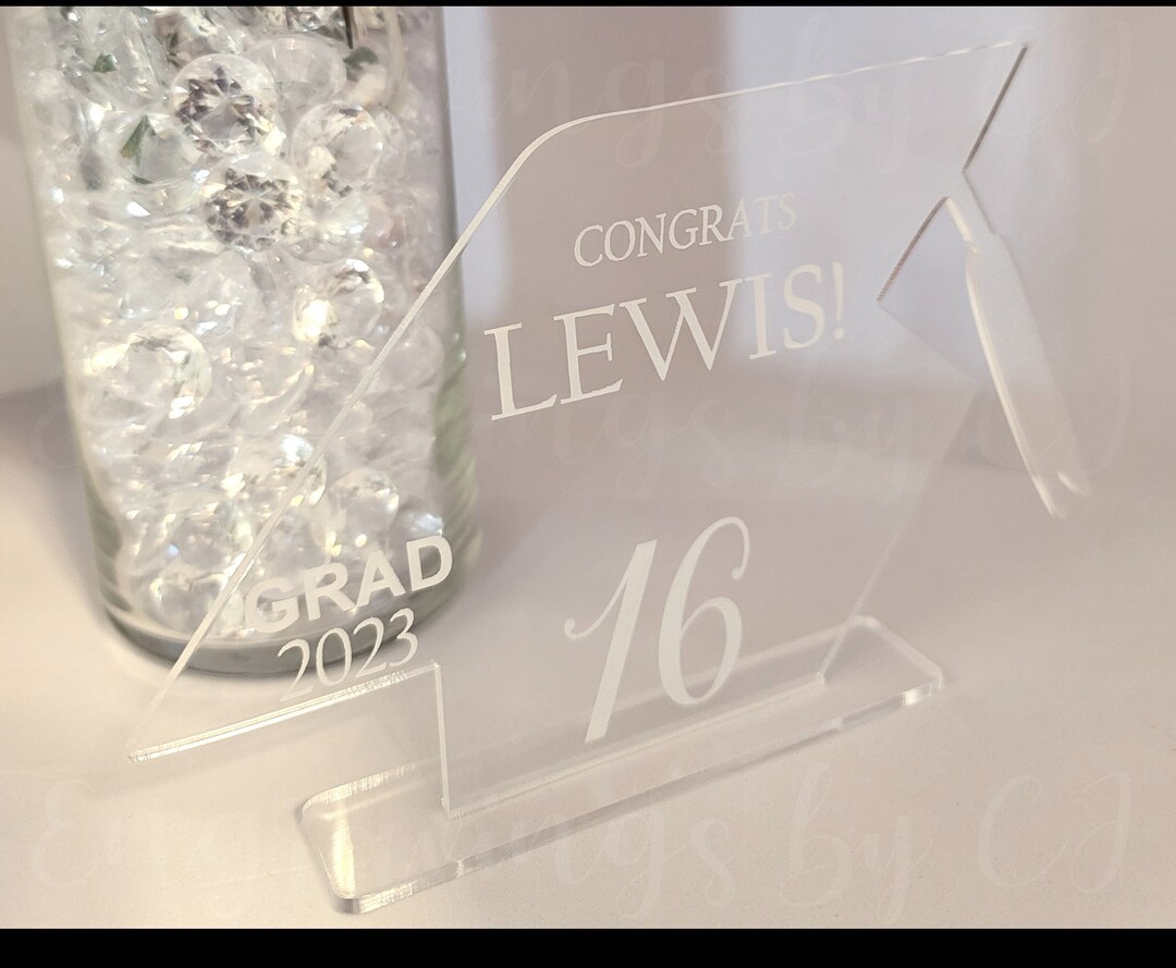 Graduation Table Numbers, Table Decor, Acrylic Wedding Table Number ...