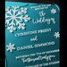 Snowflake Design Laser Engraved Luxury Acrylic Custom Invite, Wedding ...