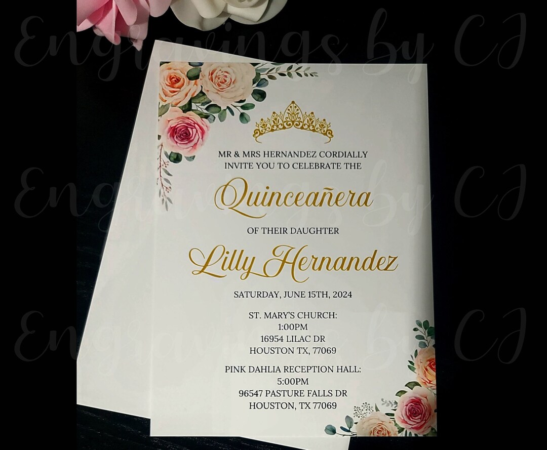 Quinceanera Invitations, Customizable Invitations, Party Invites, Crown ...
