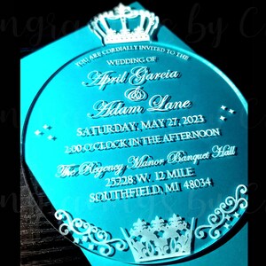 Royal Wedding Acrylic Custom Invite, Wedding Invite, Party Invites ...
