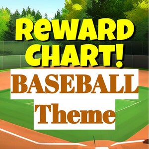 Weekly Reward Chart!! Baseball Theme! Motivate Kids With Chores and ...