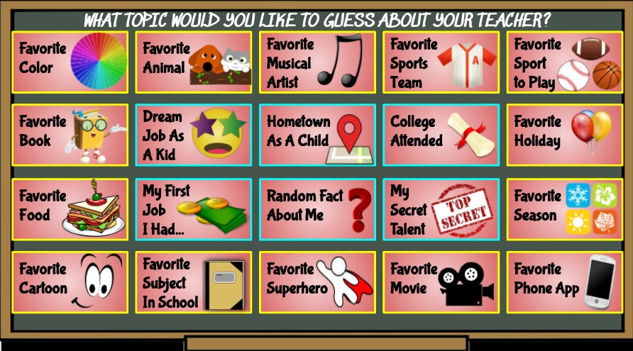 Meet the Teacher Back to School Icebreaker Interactive Classroom Game ...