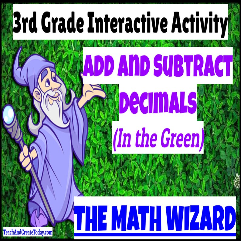 3rd Grade Math Fractions & Decimals Bundle! Interactive Classroom Games ...