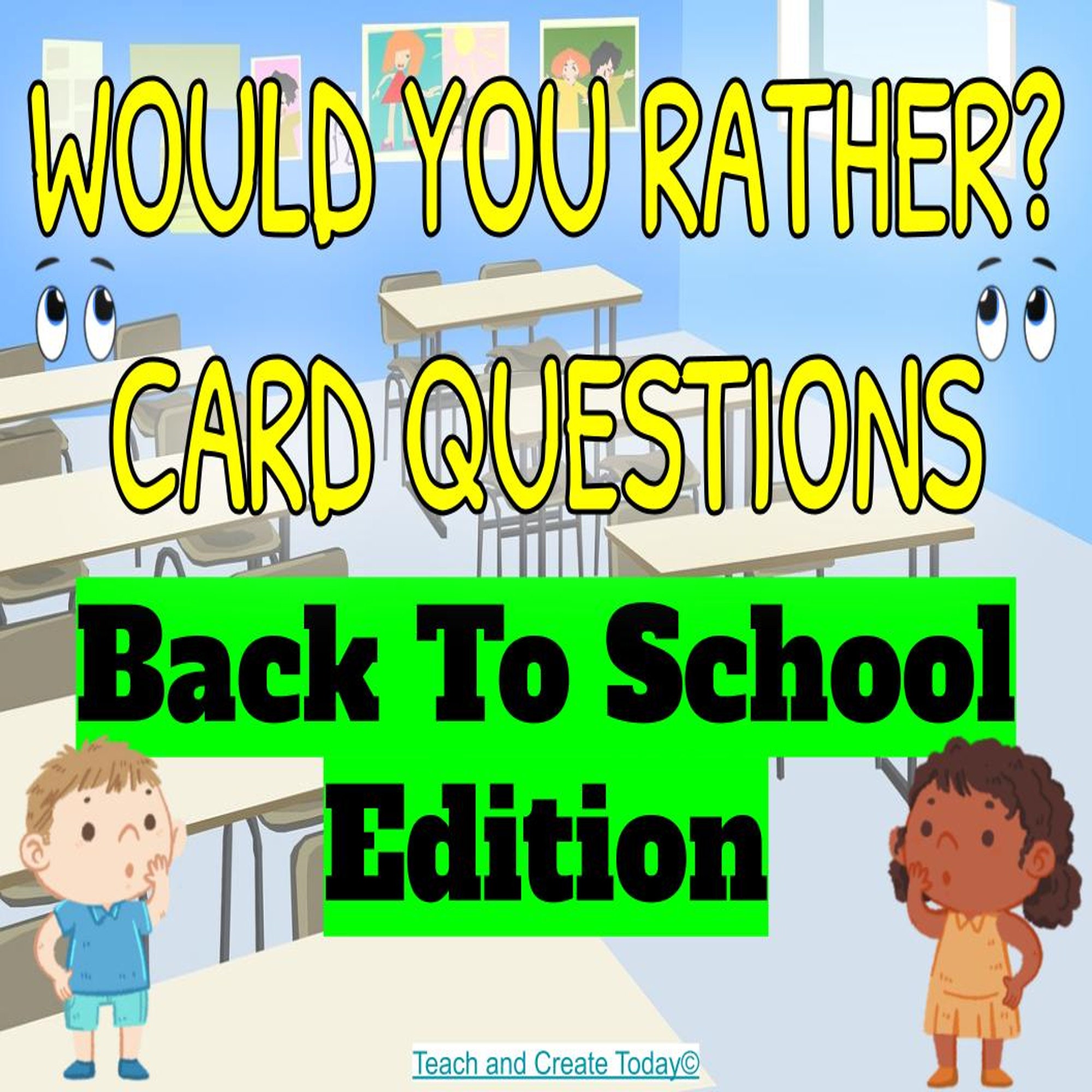 Would You Rather Cards Back to School Edition Printable 100 - Etsy
