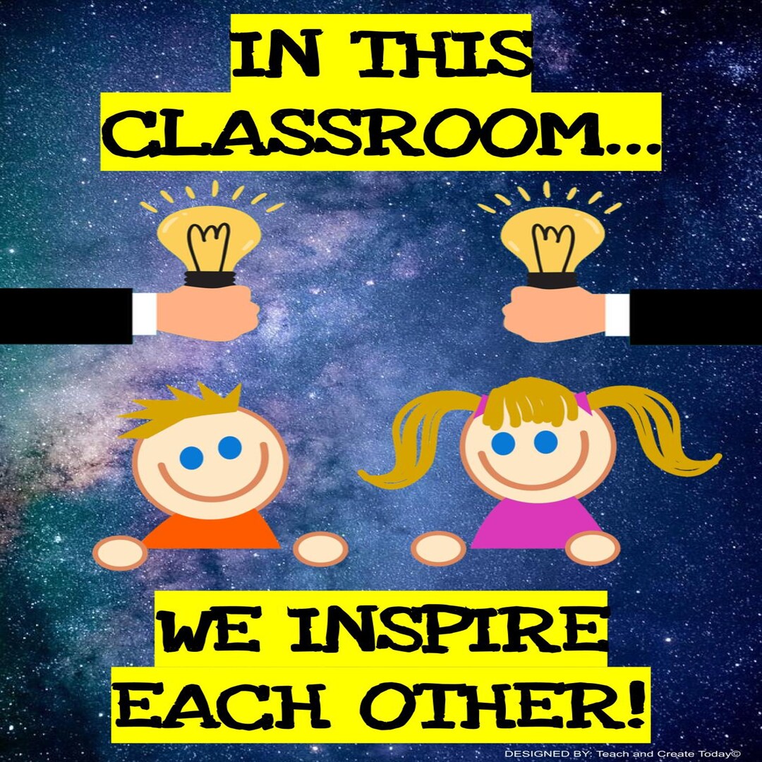 Back to School Classroom Wall Poster! "in This Classroom...we Inspire ...