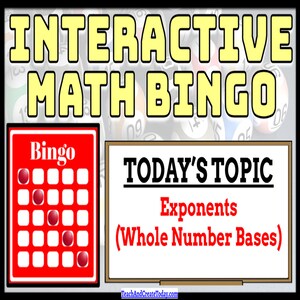6th Grade Math Bingo Games Set #1- Add, Subtract, Multiply, Divide ...