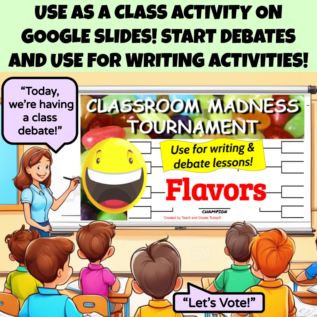Writing & Debate Activity Classroom Madness Tournament FLAVORS Theme ...