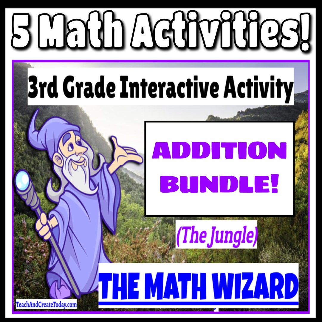 3rd Grade Math Addition Bundle! Interactive Classroom Games! FIVE ...