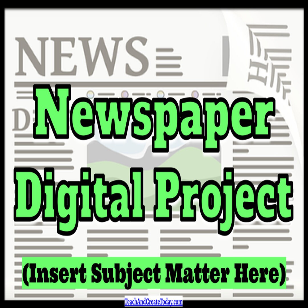 Classroom Digital Newspaper Project: Creative Writing Template (google ...