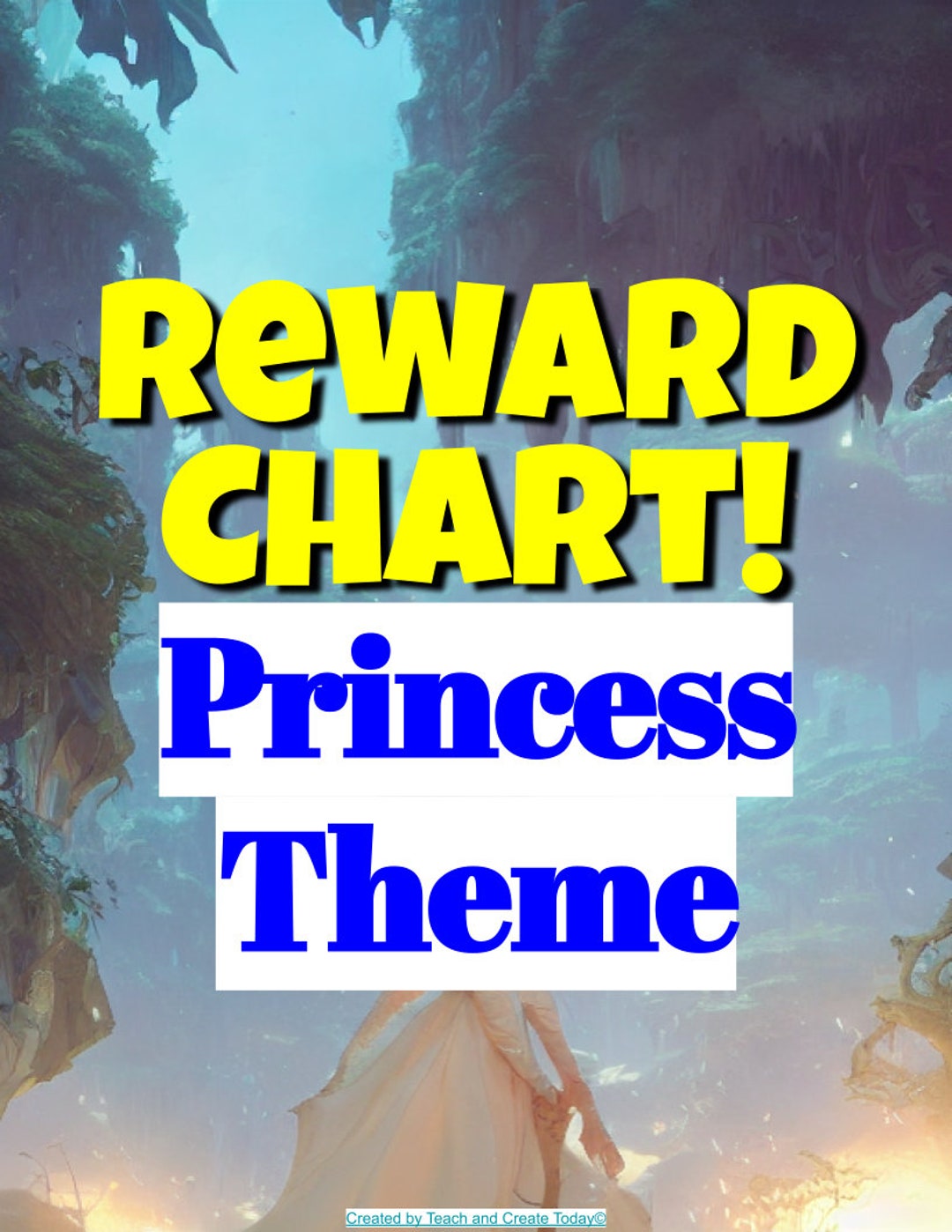 Weekly Reward Chart PRINCESS Theme Motivate Kids With Chores and Good ...