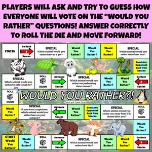 Would You Rather? Board Game Animals Edition - Digital Download ...