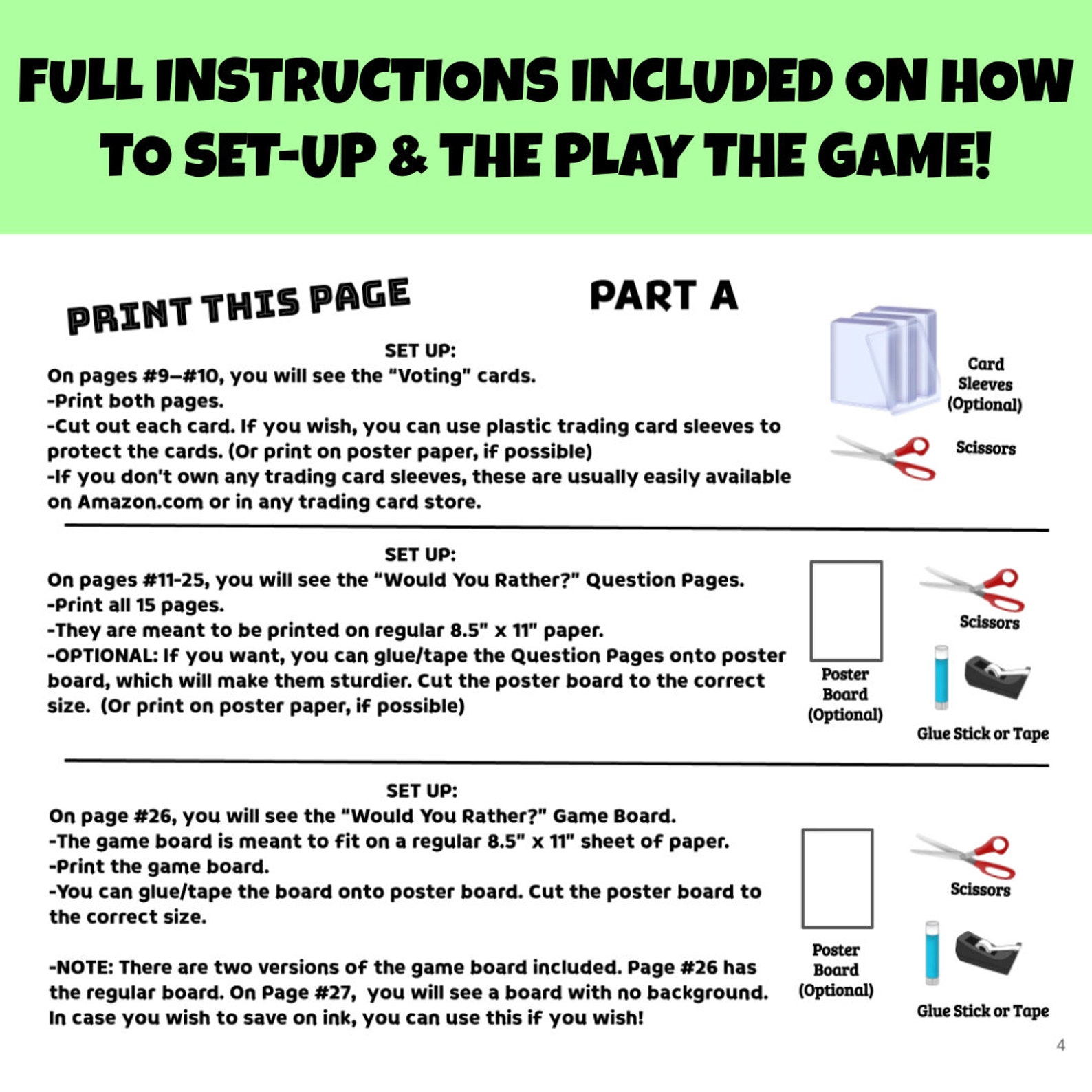 Would You Rather? Board Game 4th of July Edition - Digital Download ...