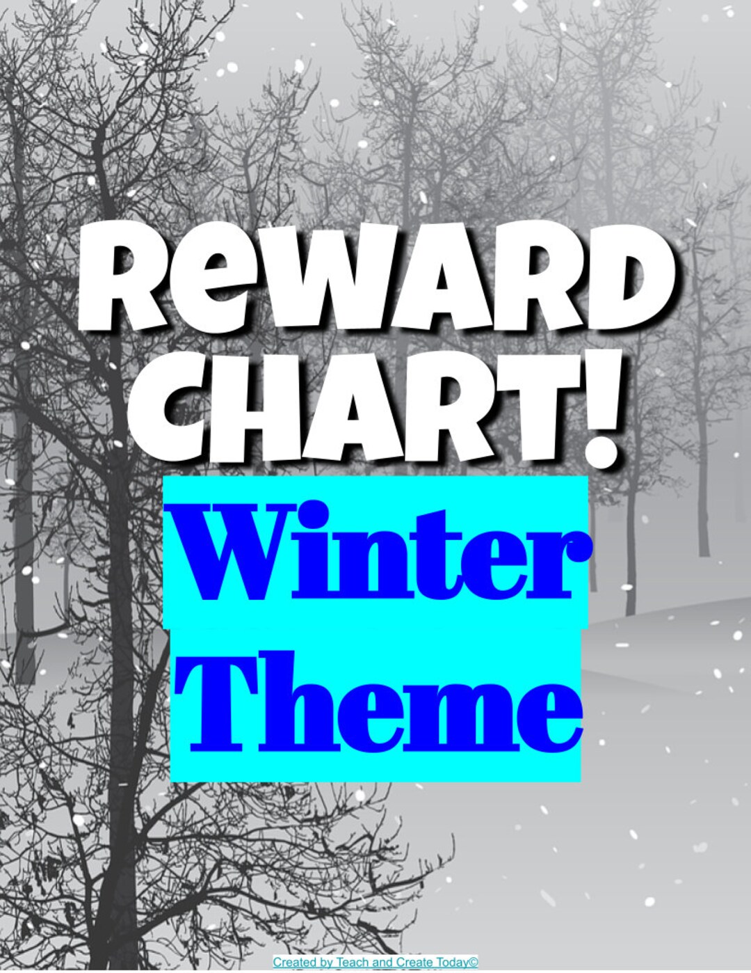 Weekly Reward Chart!! WINTER Theme! Motivate Kids With Chores and Good ...