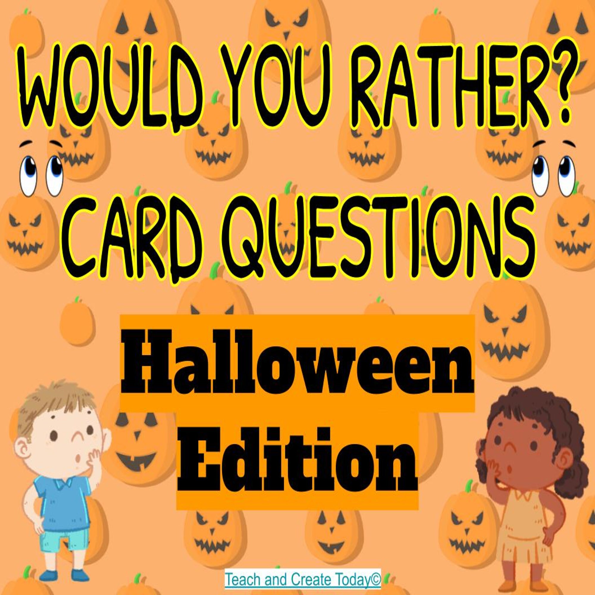 Would You Rather Cards-halloween Edition Printable 100 Questions for ...