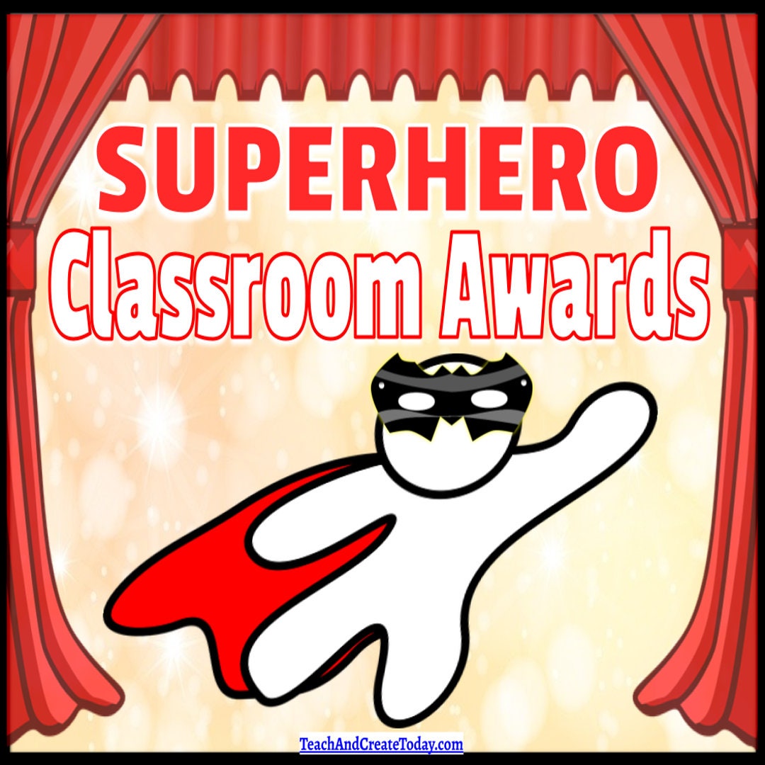 Teaching Resource - Classroom Awards for Students: 40 Superhero Themed ...