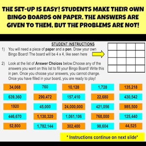 6th Grade Math Bingo Games Set #1- Add, Subtract, Multiply, Divide ...