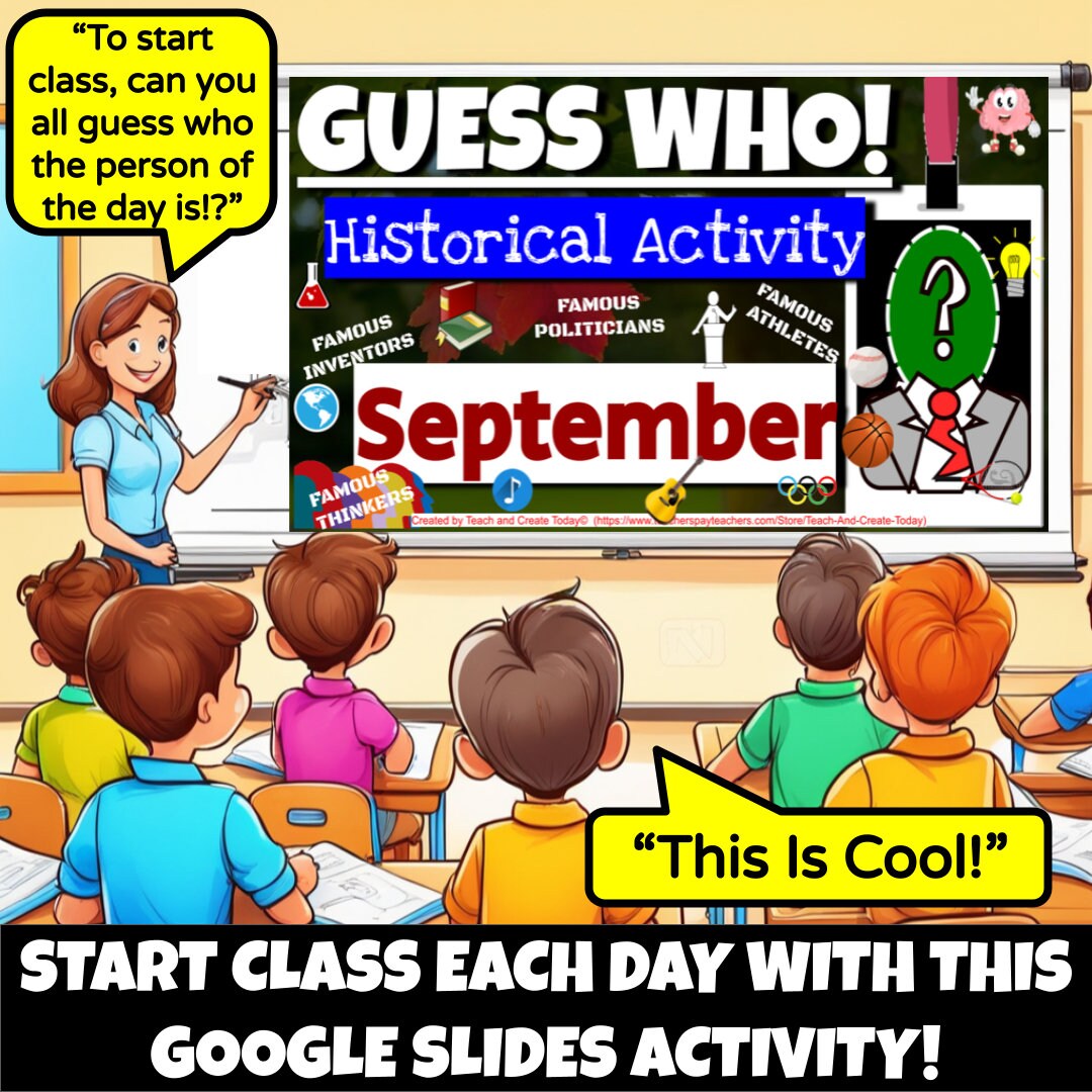 Guess Who Historical Digital Game & Activity Google Slides 4-month Back ...