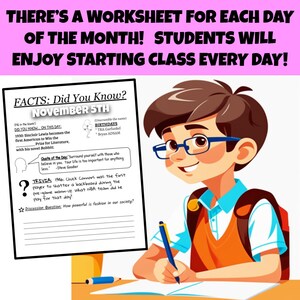 Teaching Resource - November Daily Warm-ups Worksheets: Did You Know ...