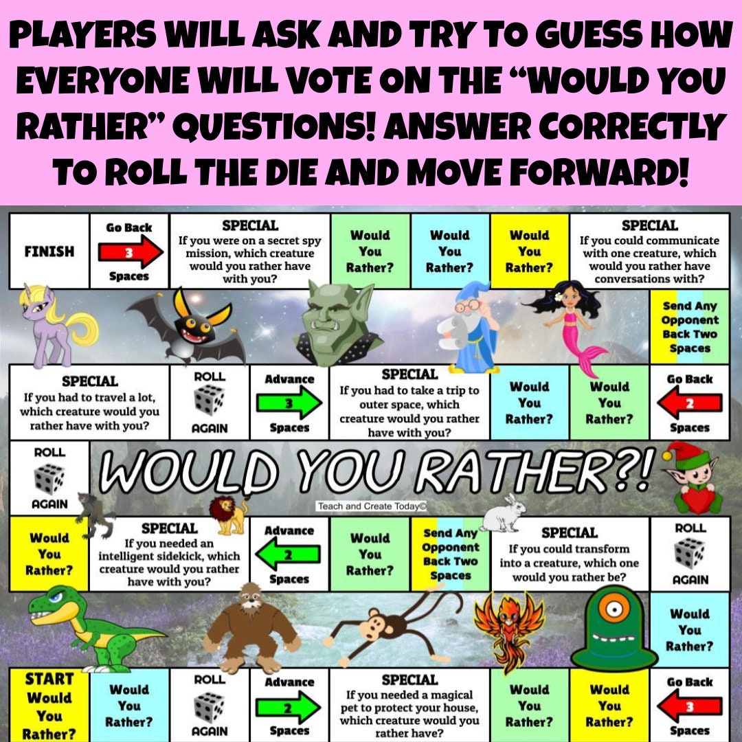 Would You Rather? Board Game Fantasy Creatures Edition - Digital ...